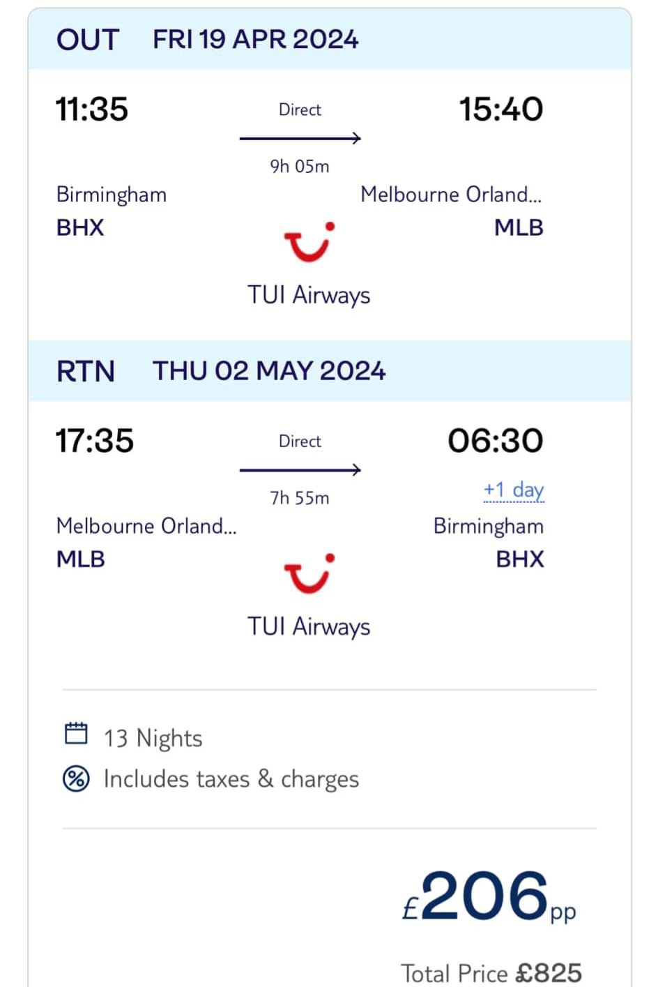 APRIL 2024 Direct Return Flight - Only £206.00 per person - Florida ...